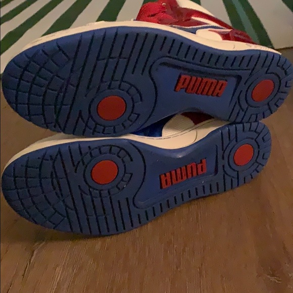 Puma | Shoes | Puma Red White And Blue Sneaker | Poshmark